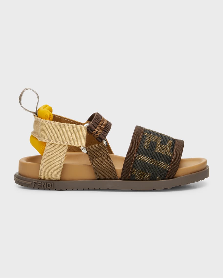 Fendi Girl's Monogram-Print Sandals, Baby | Neiman Marcus
