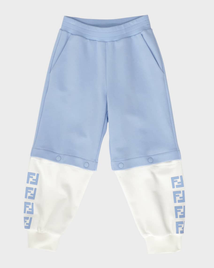 Fendi Boy's 2-in-1 Sweatpants with FF Detail, Size 4-6 | Neiman Marcus
