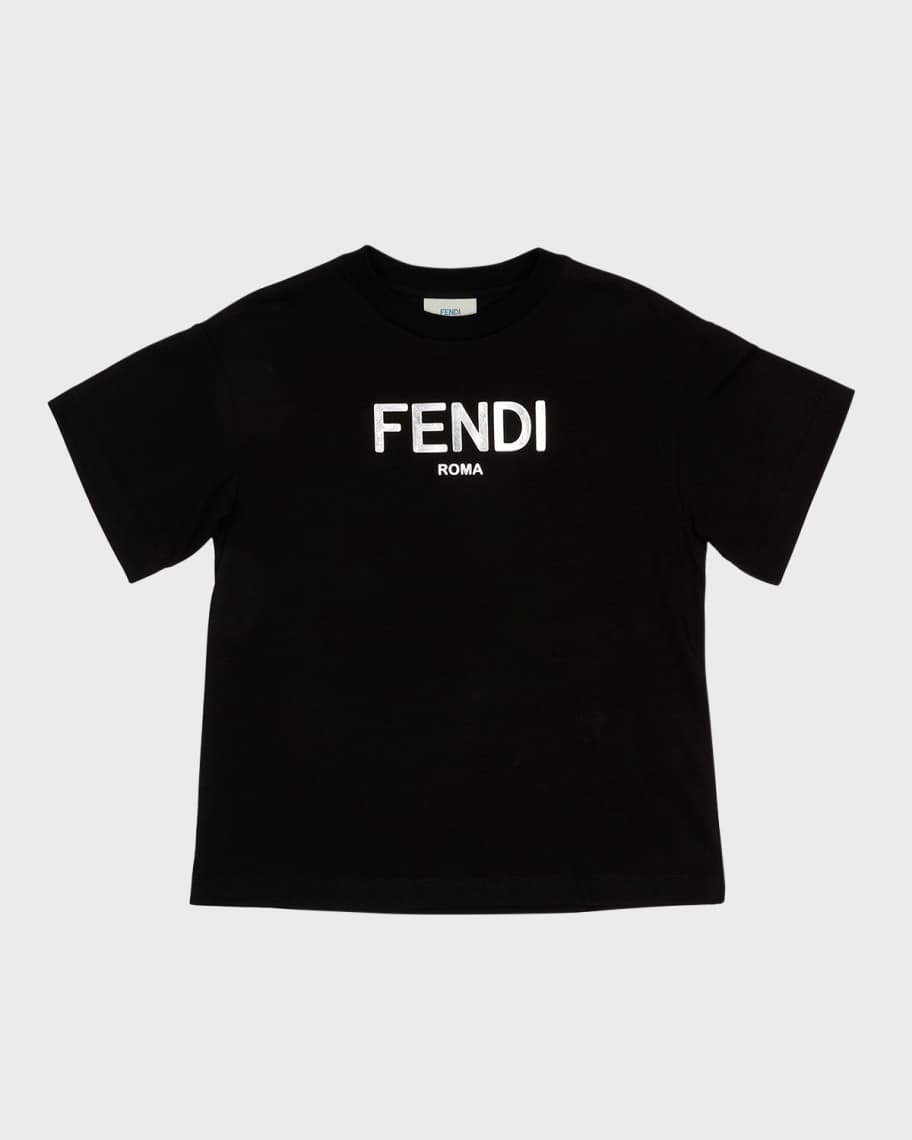 Fendi Boy's Classic Logo-Print T-Shirt, Size 4-14 | Neiman Marcus