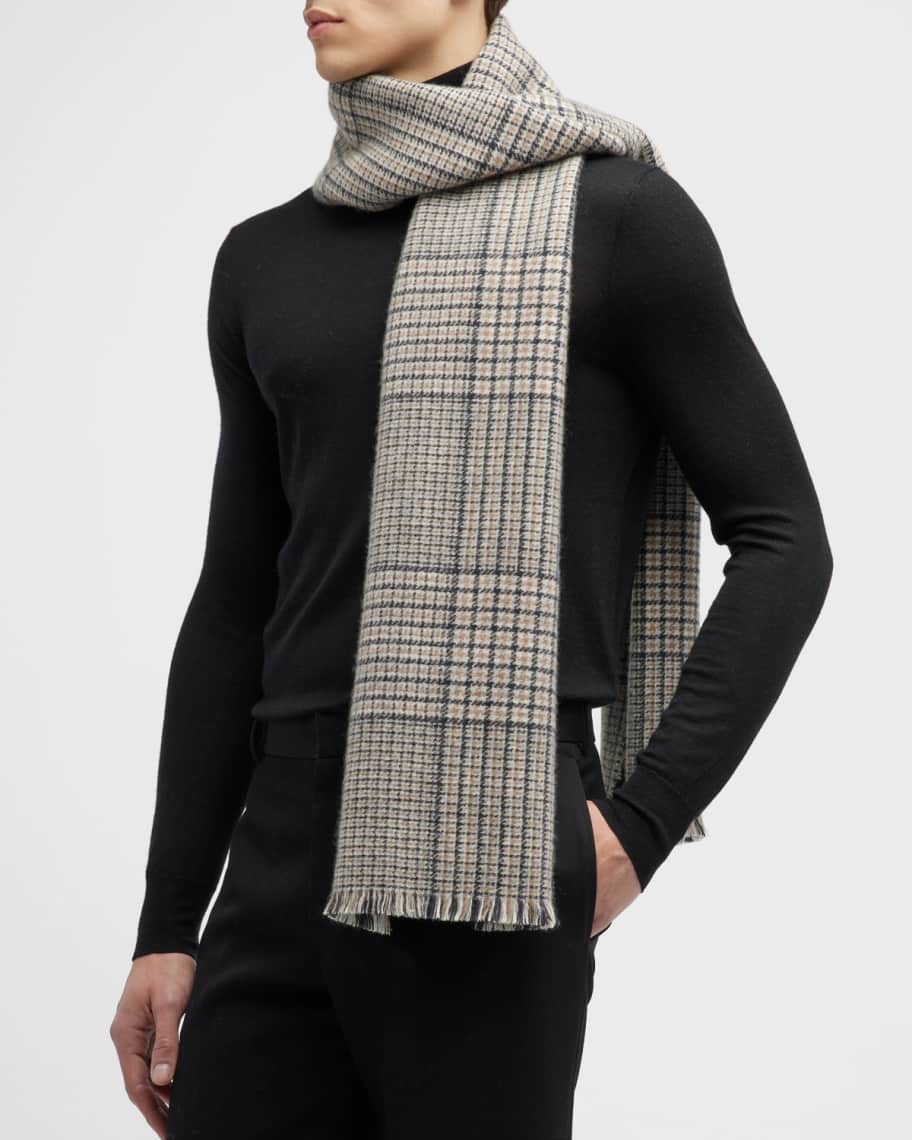 Alonpi Unisex Gap Cashmere Double Faced Check Scarf | Neiman Marcus