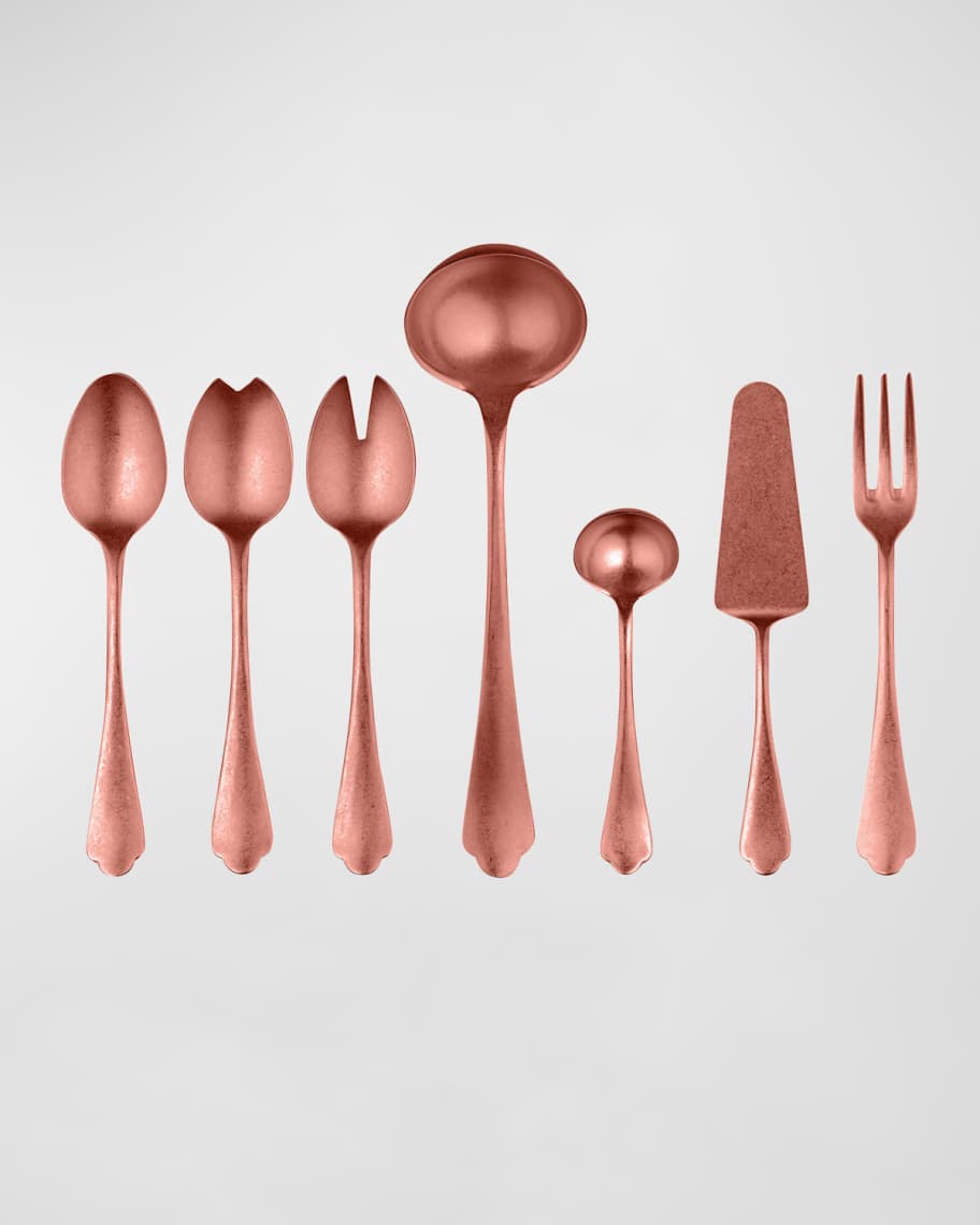 Mepra Dolce Vita 7-Piece Serve Flatware Set - Pewter Bronze | Neiman Marcus