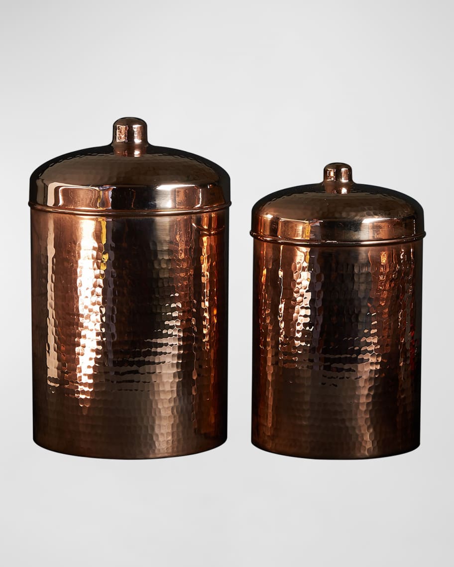 Sertodo Copper Hammered Copper Large Canisters, Set of 2 | Neiman Marcus