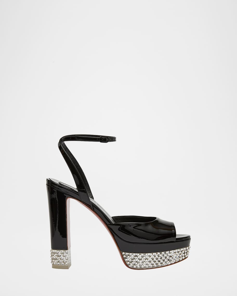 Christian Louboutin Cassandrina Alta Patent Crystal Red Sole Platform ...
