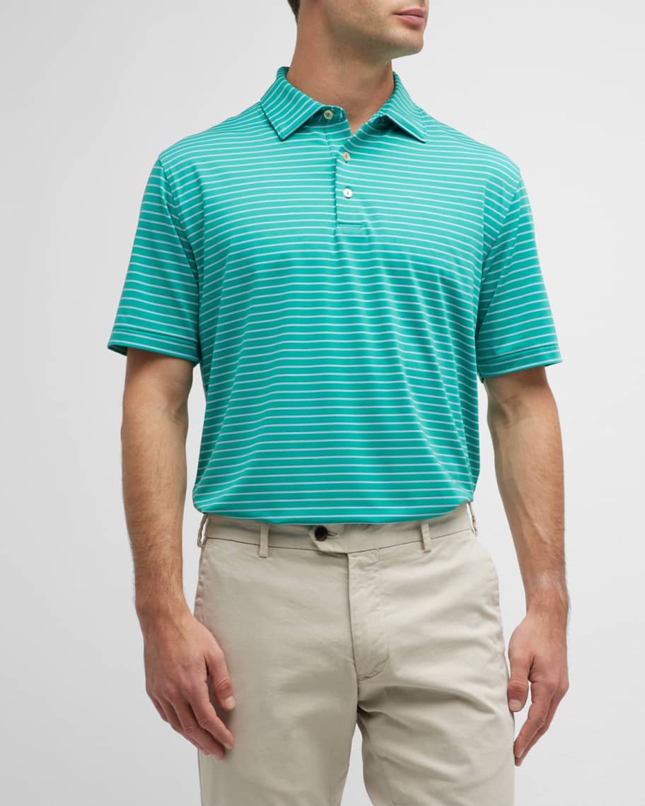 Peter Millar Men's Drum Performance Jersey Polo Shirt | Neiman Marcus