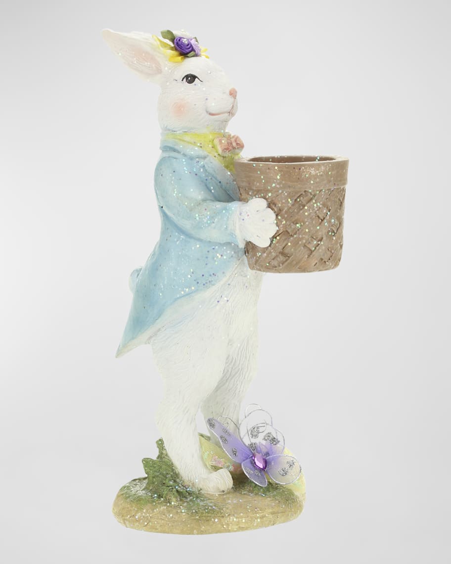 Mark Roberts Jeweled Bunny with Basket - 9" | Neiman Marcus