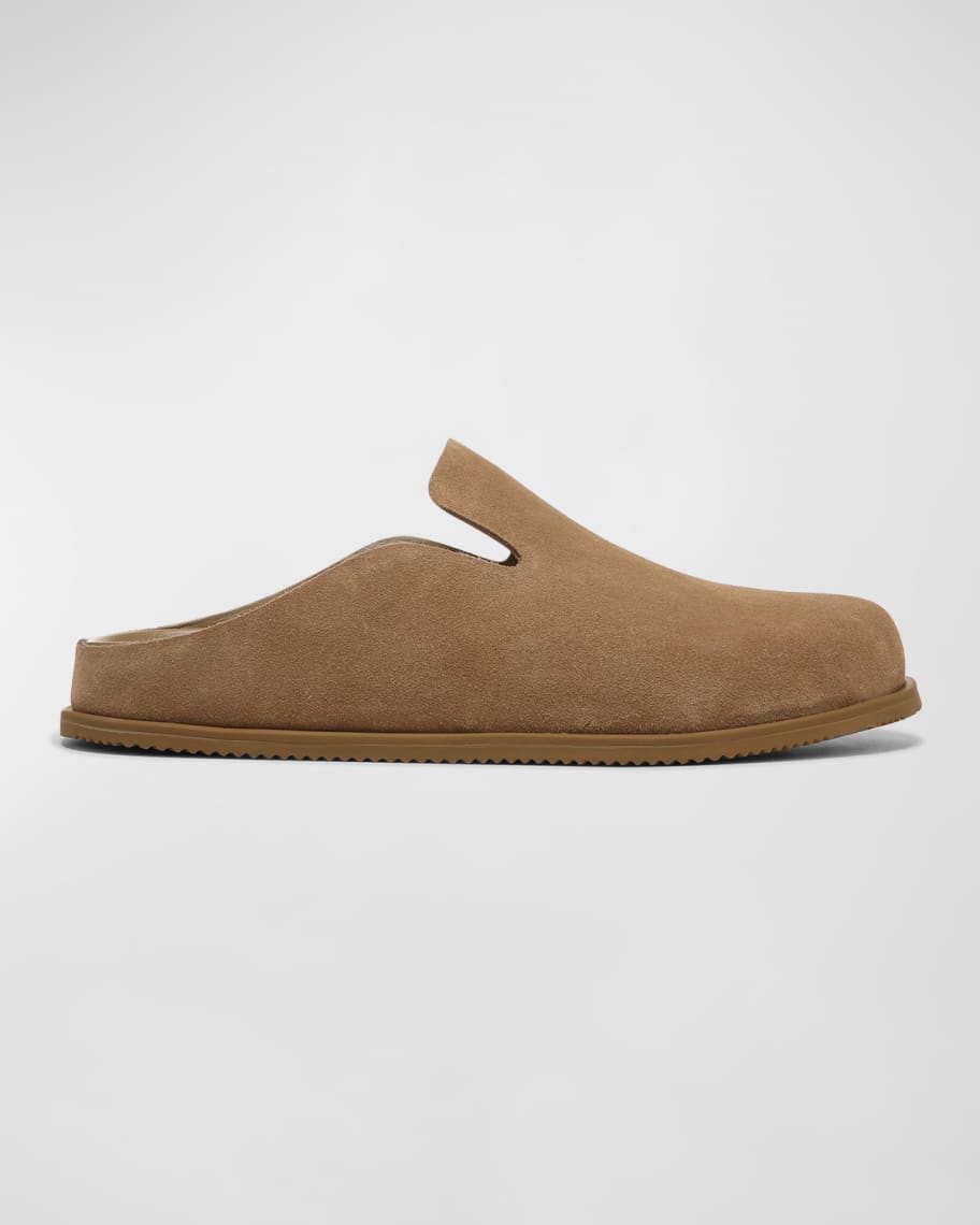 Vince Men's Decker Leather Clog Slides | Neiman Marcus