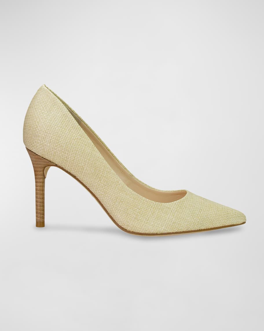 Marc Fisher LTD Salley Woven Raffia Pumps | Neiman Marcus