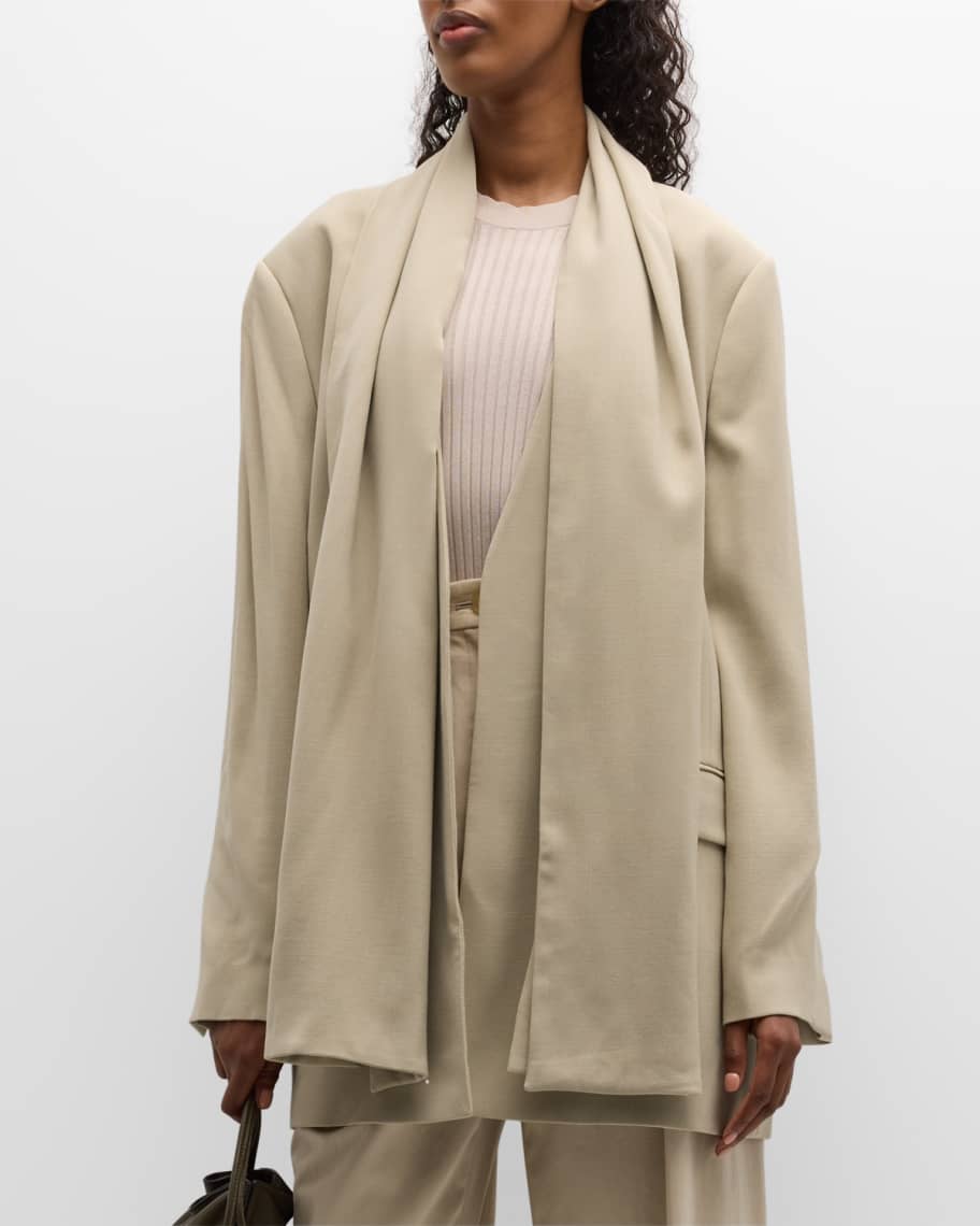 Tove Iman Scarf Collar Jacket | Neiman Marcus