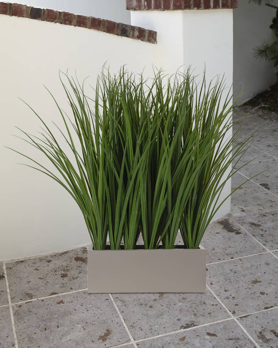 NDI Faux Grass In Grey Trough, 38"T | Neiman Marcus