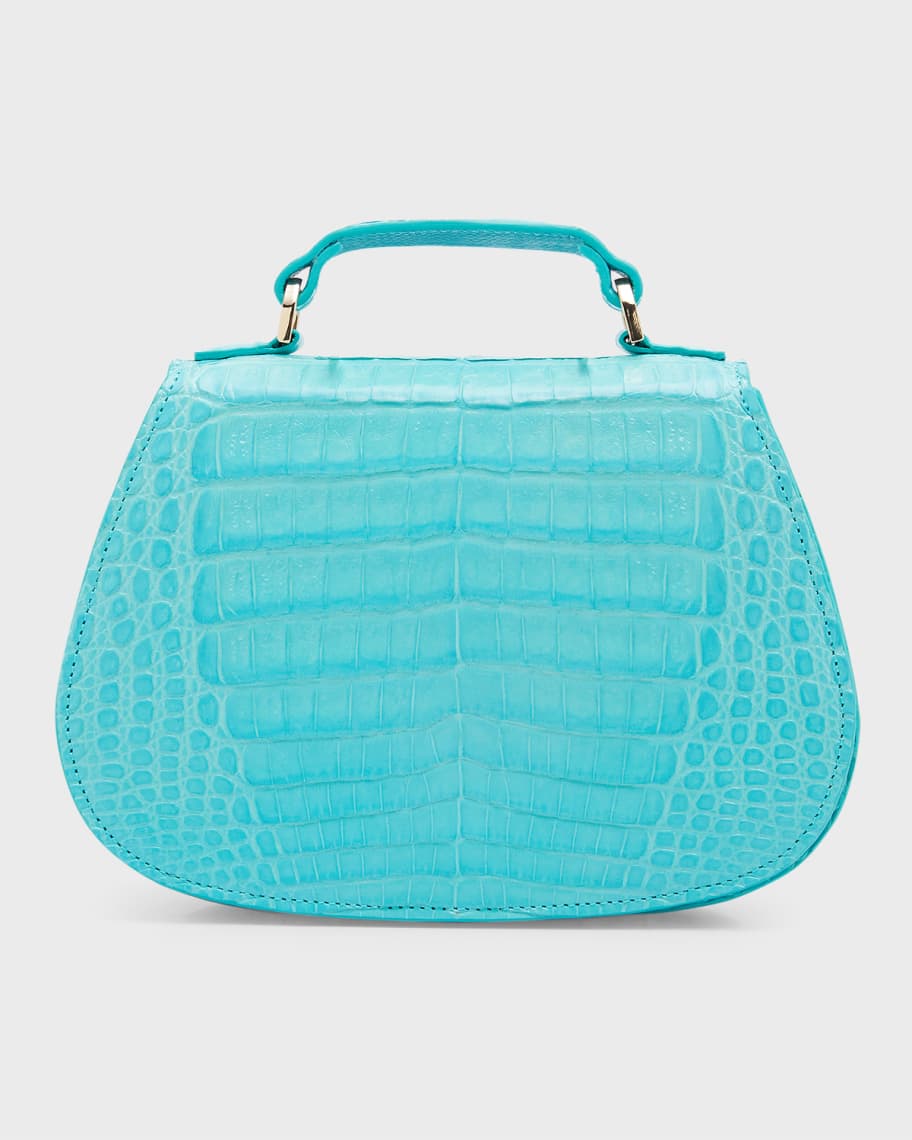 Maria Oliver Rachel Crocodile Flap Crossbody Bag | Neiman Marcus
