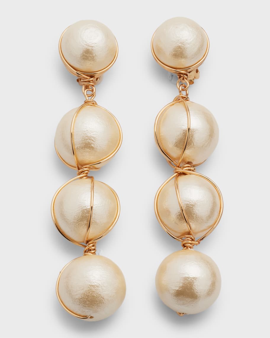 Cult Gaia Giga Dangle Clip-On Earrings | Neiman Marcus