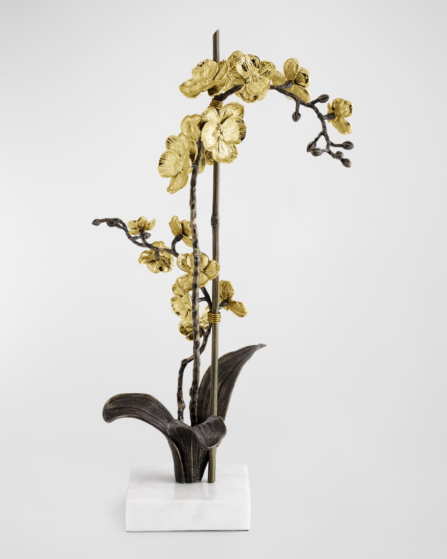 Michael Aram Gold Orchid Large Stem Sculpture - 22"T | Neiman Marcus