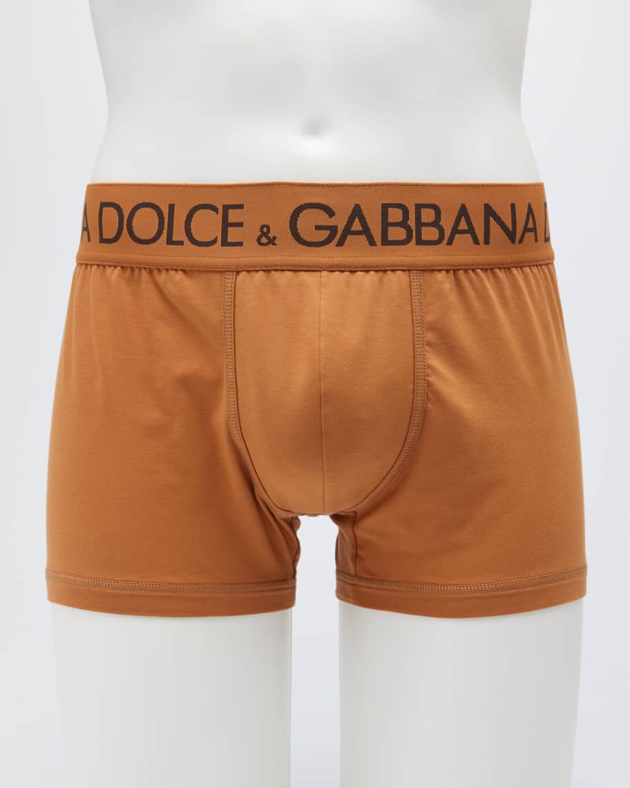 Dolce&Gabbana Men's Logo Waistband Boxer Briefs | Neiman Marcus