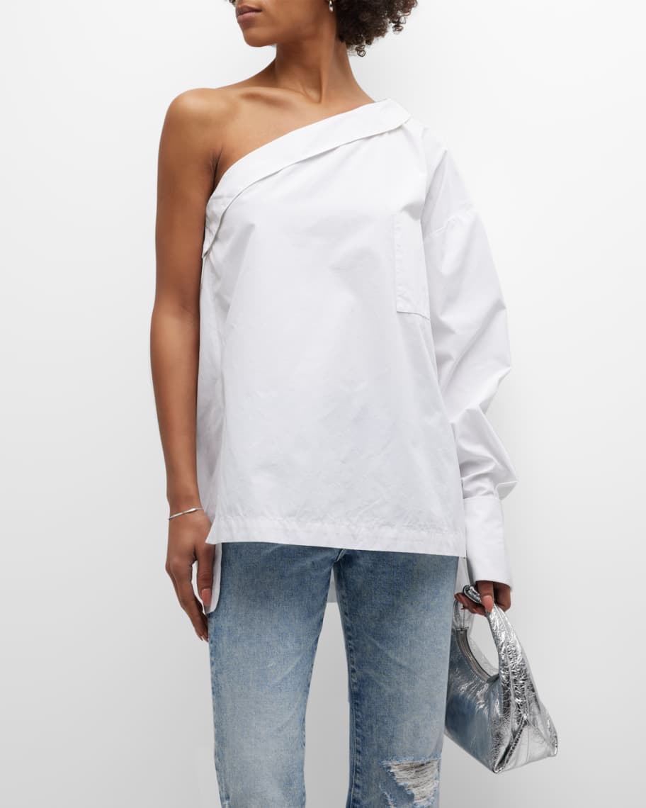 BITE Studios Asymmetric One-Sleeve Shirt | Neiman Marcus