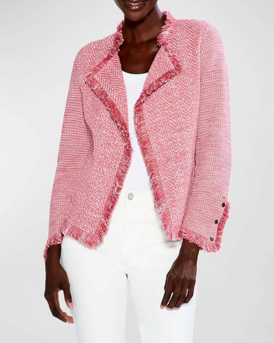 NIC+ZOE Petite Fringe Mix Open-Front Jacket | Neiman Marcus