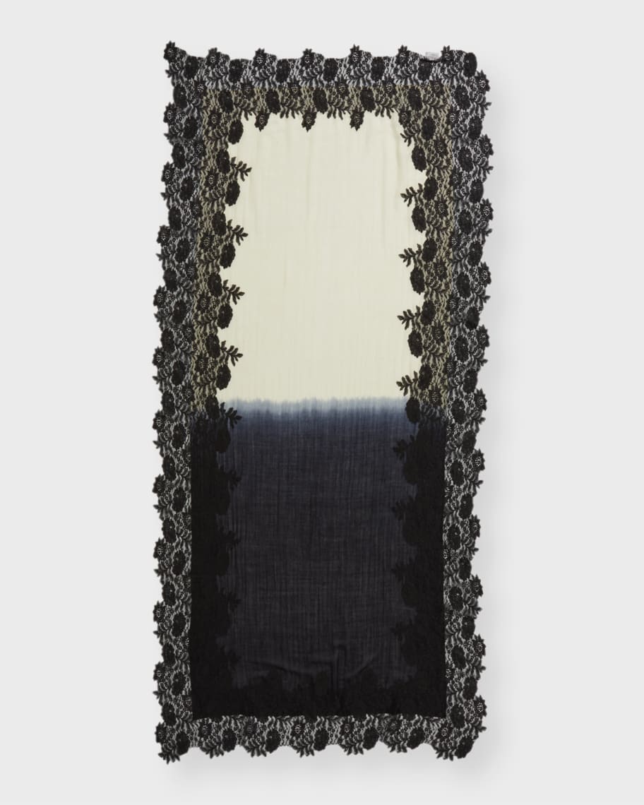 Bindya Tie-Dye Lace Evening Wrap | Neiman Marcus