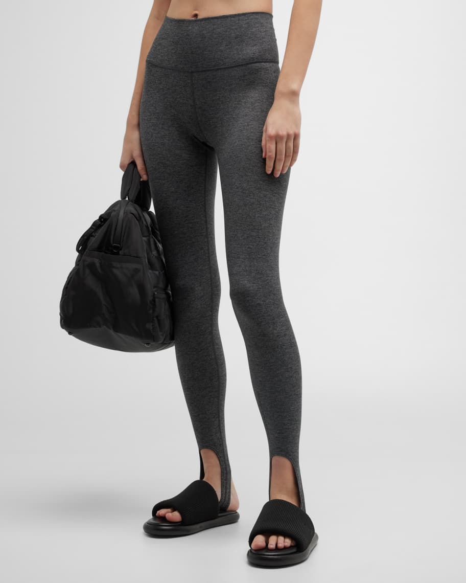 Terez Dark Heathered Gray TLC Stirrup Leggings | Neiman Marcus
