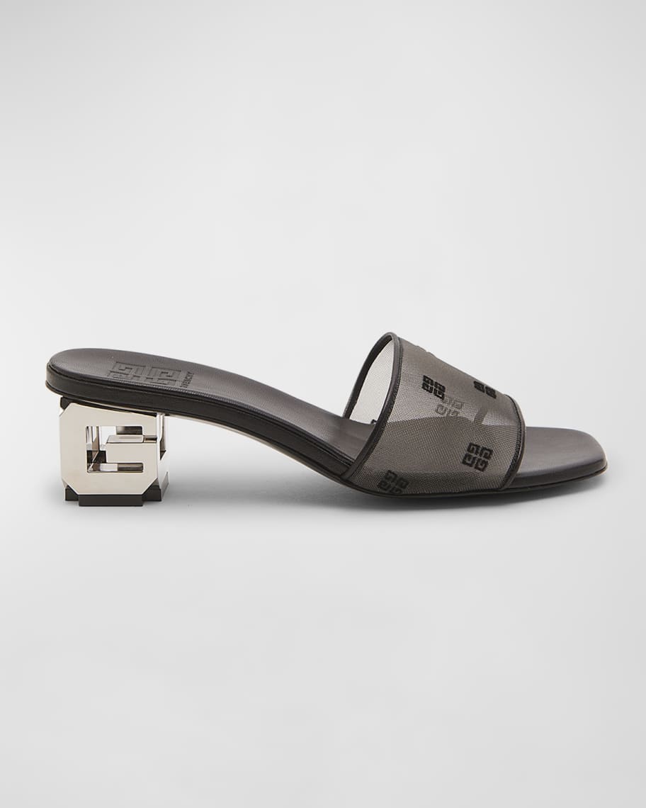 Givenchy G-Cube 4G-Heel Slide Sandals | Neiman Marcus