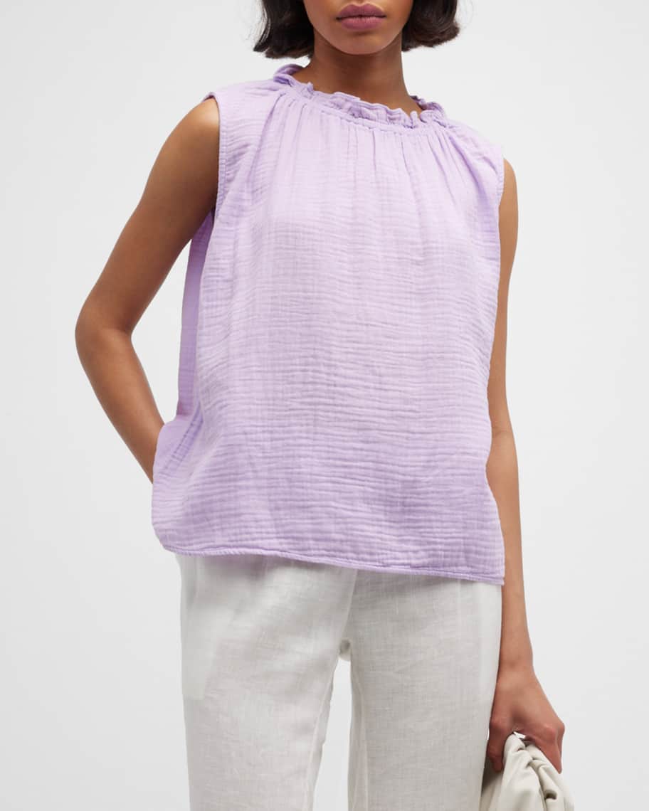 Velvet Bianca Cotton Gauze Tank Top | Neiman Marcus