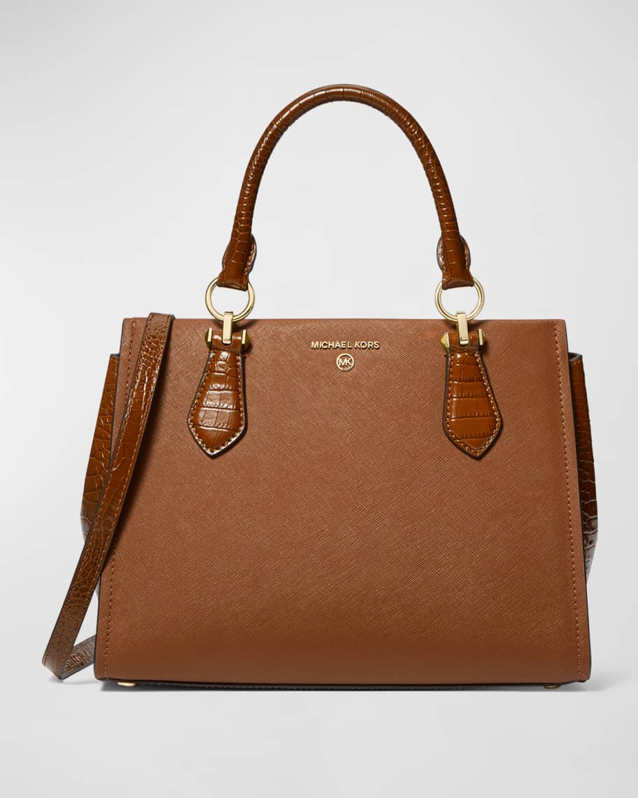 MICHAEL Michael Kors Marilyn Medium Leather Satchel Bag | Neiman Marcus