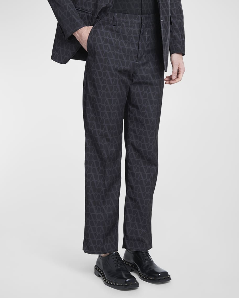 Valentino Garavani Men's VLogo Toile Pants | Neiman Marcus