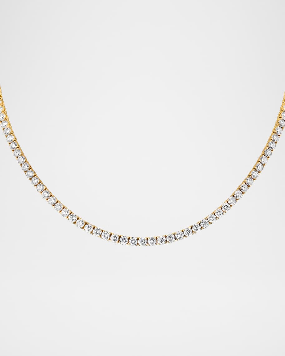 Neiman Marcus Diamonds 18Y 17" 4 Prong Straight Diamond Necklace ...