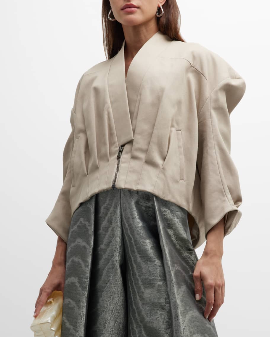 Bach Mai Sculpted Back Bomber Jacket | Neiman Marcus