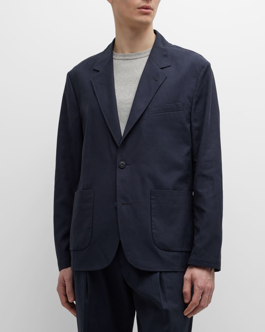 Vince Men's Relaxed Tencel Cutaway Blazer | Neiman Marcus