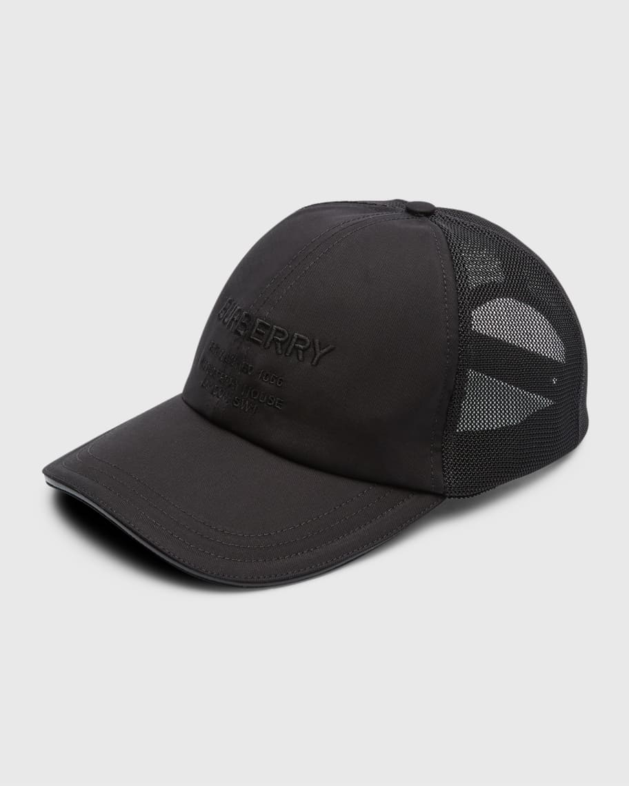 Burberry Men's Horseferry Mesh Baseball Hat | Neiman Marcus