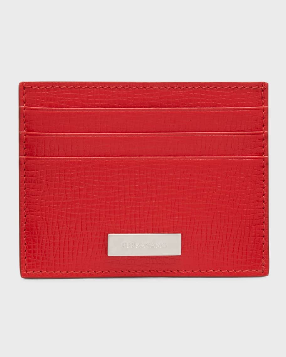 Ferragamo Men's Lingotto Revival Leather Card Case | Neiman Marcus