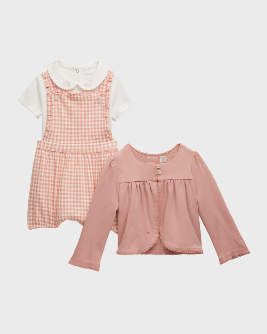 Ralph Lauren Childrenswear Girl's Interlock Three-Piece Jumper Set, 3M ...