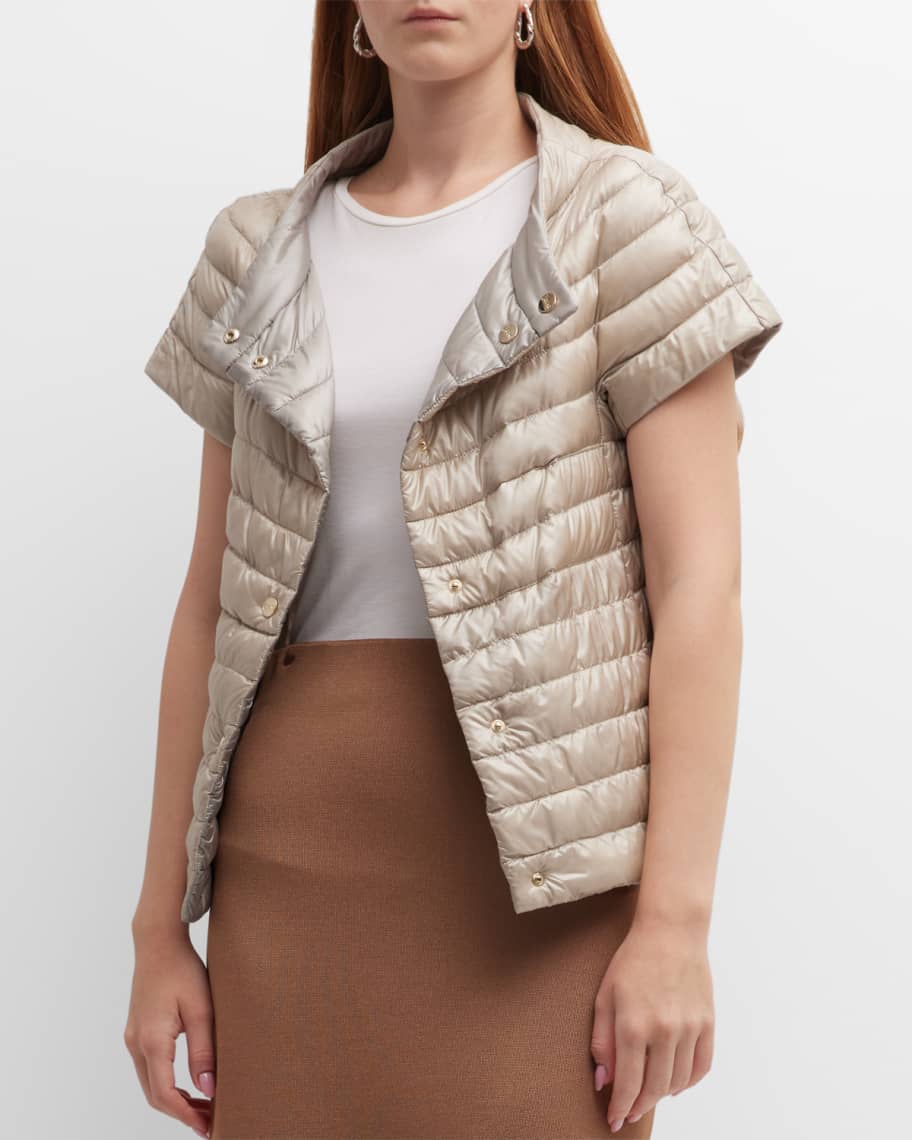 Herno Reversible Cap-Sleeve Puffer Jacket | Neiman Marcus