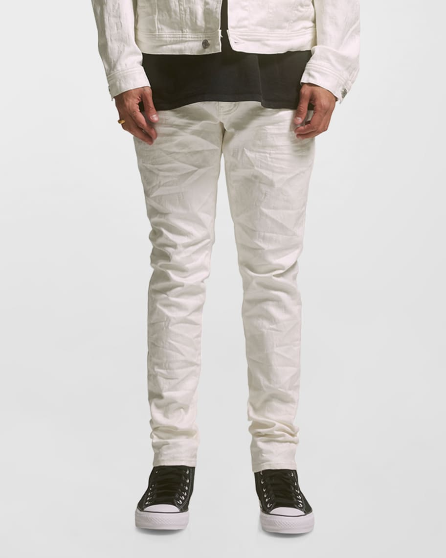 PURPLE Men's Film Monogram Jacquard Jeans | Neiman Marcus