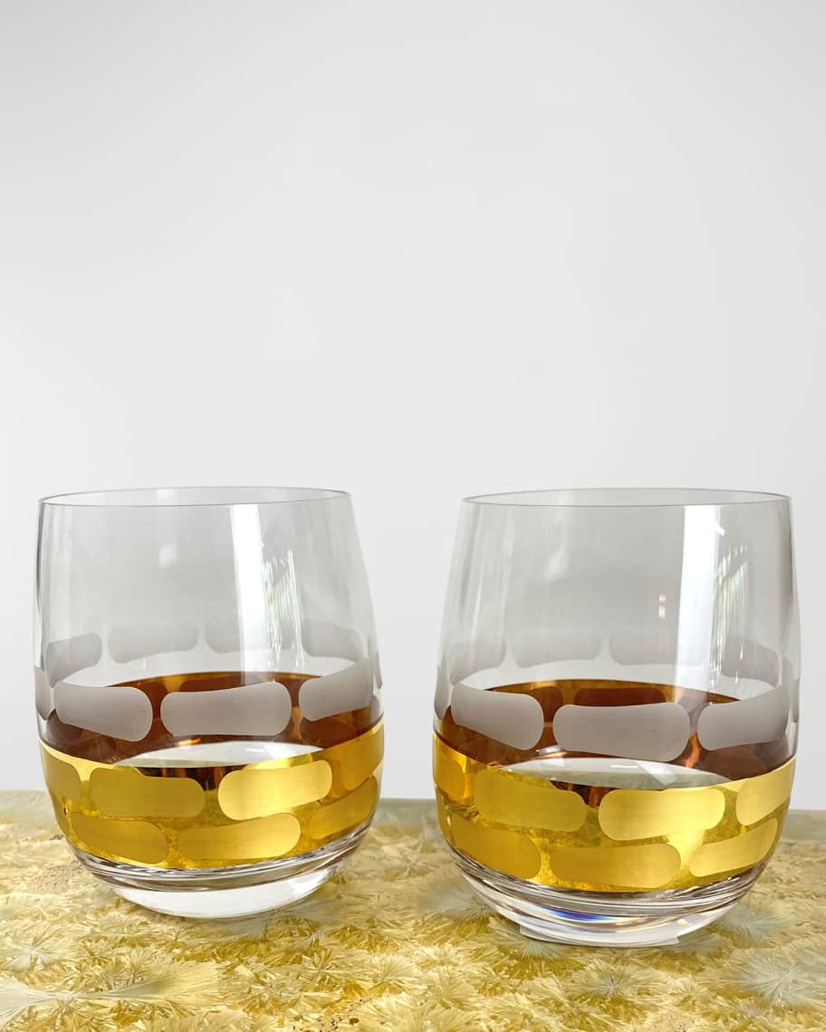 Michael Wainwright Truro Gold Stemless Wine Glasses, Set of 2 | Neiman ...