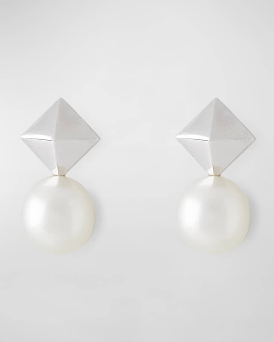 Pearls By Shari South Sea 11mm Pearl Cube Earrings | Neiman Marcus