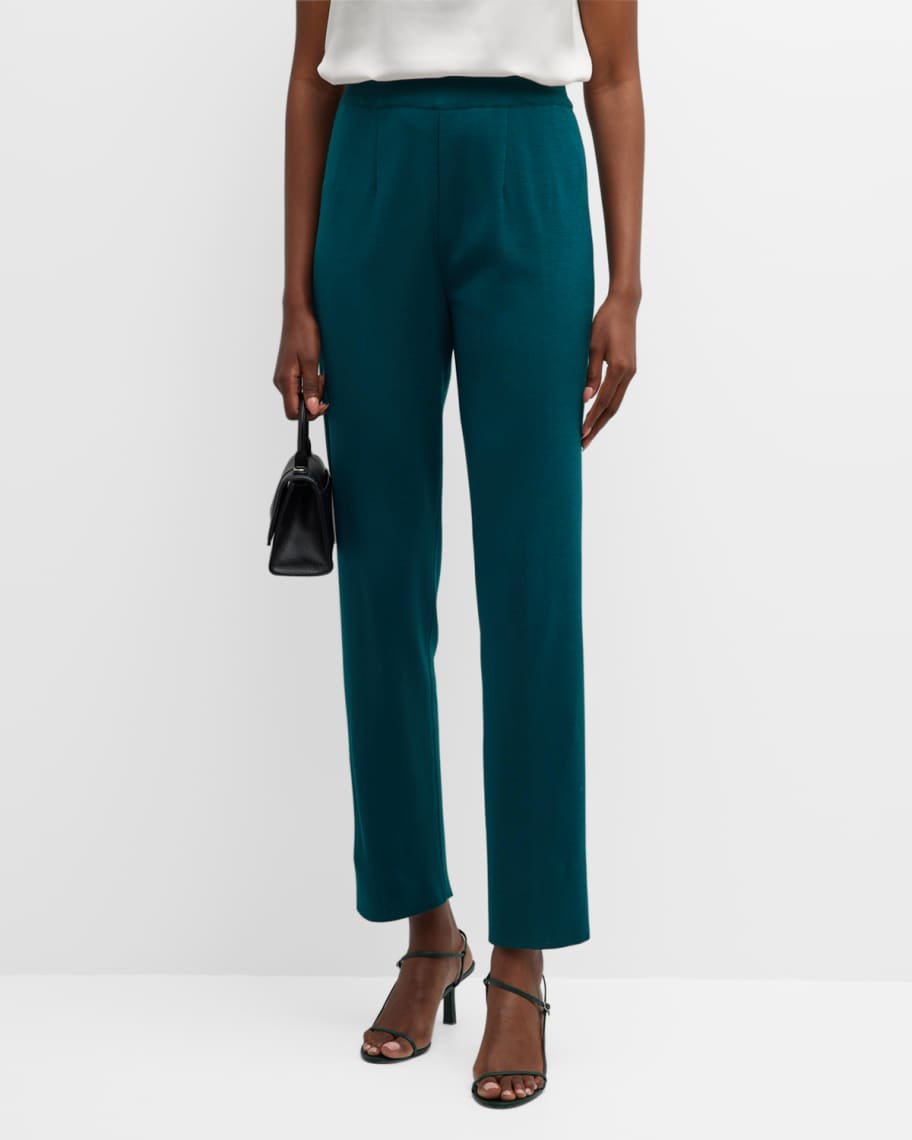 Misook Straight-Leg Knit Pants | Neiman Marcus