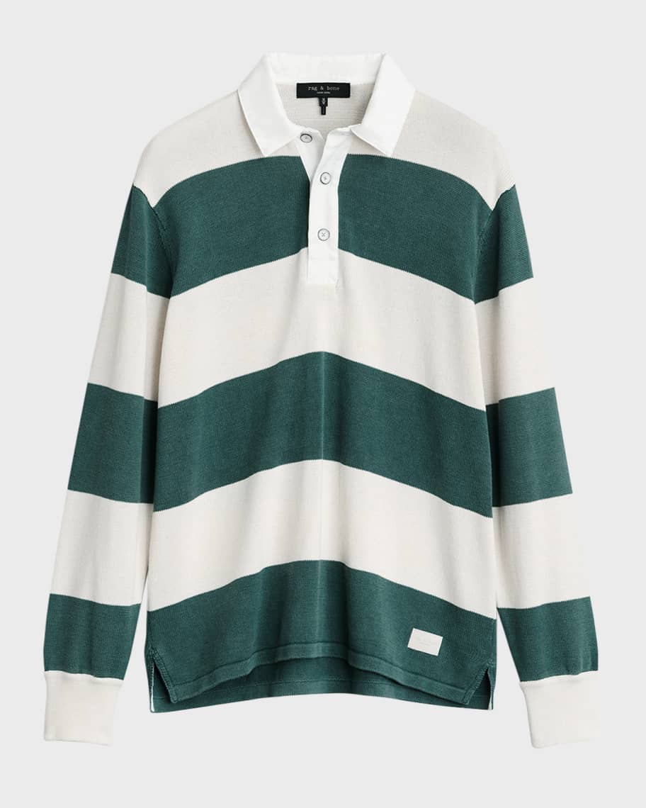 Rag & Bone Men's Eton Striped Knit Rugby Shirt | Neiman Marcus