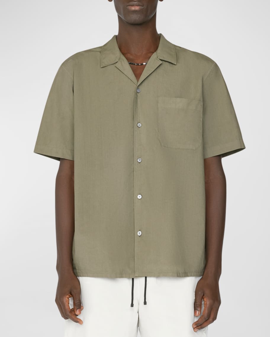 FRAME Men's Cotton Camp Shirt | Neiman Marcus
