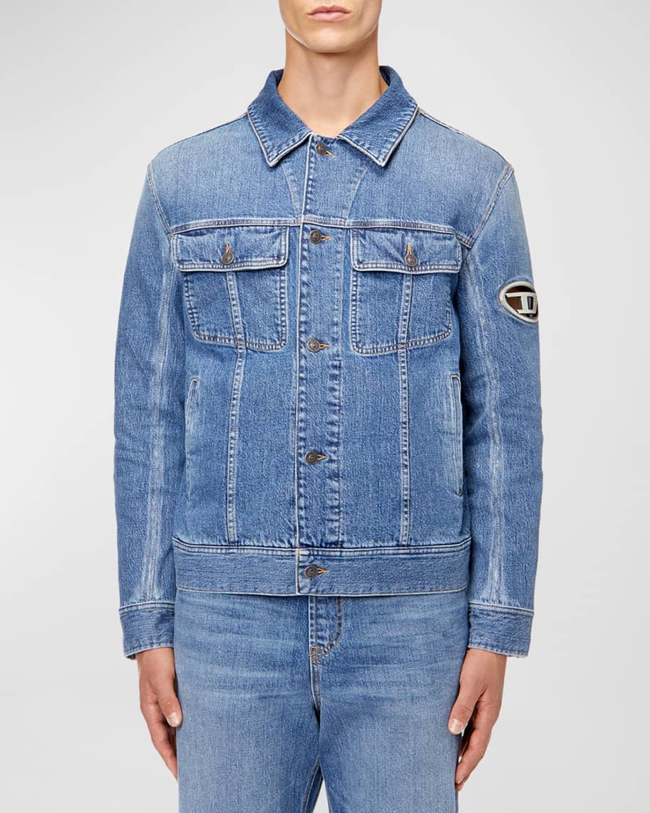 Diesel Men's D-Barcy-Fsc Denim Trucker Jacket | Neiman Marcus