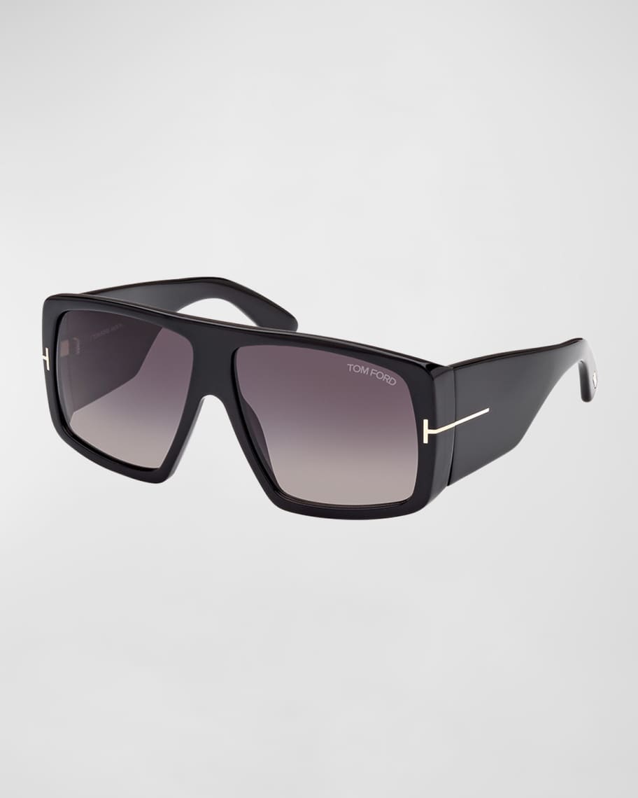 TOM FORD Raven Gradient Logo Square Acetate Sunglasses | Neiman Marcus