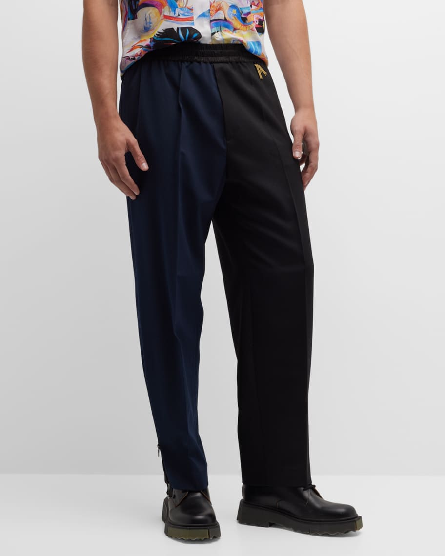 Aries Men's Two-Tone Tailored Slacker Pants | Neiman Marcus