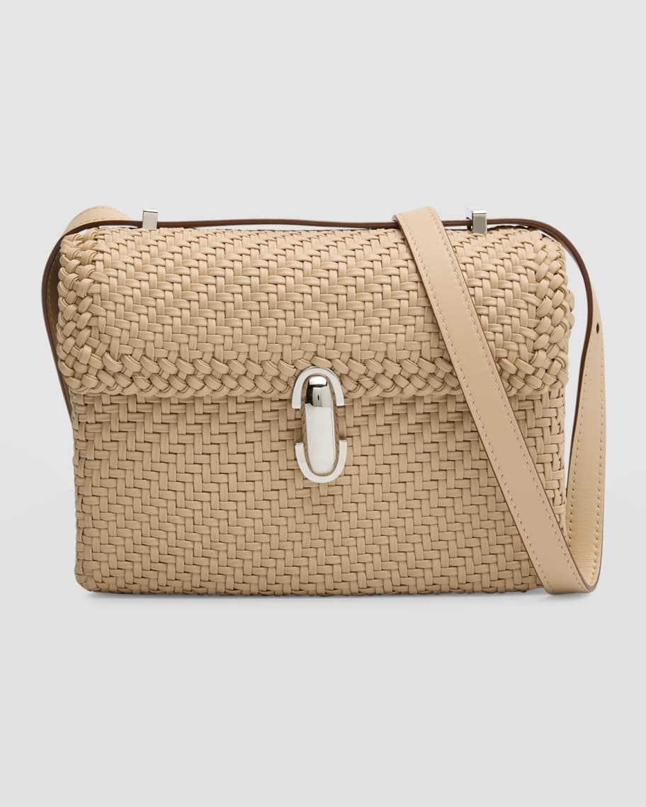 Savette The Symmetry 19 Woven Leather Crossbody Bag | Neiman Marcus