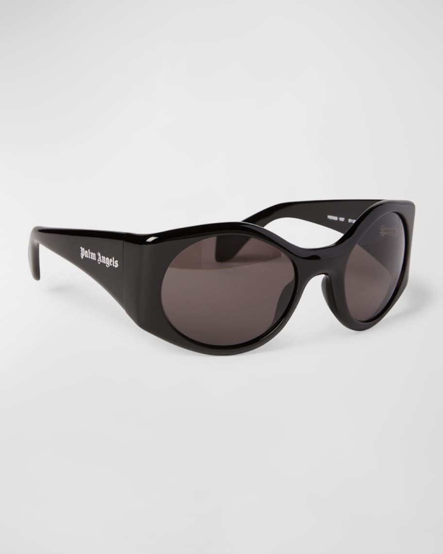 Palm Angels Ennis Acetate Oval Sunglasses | Neiman Marcus