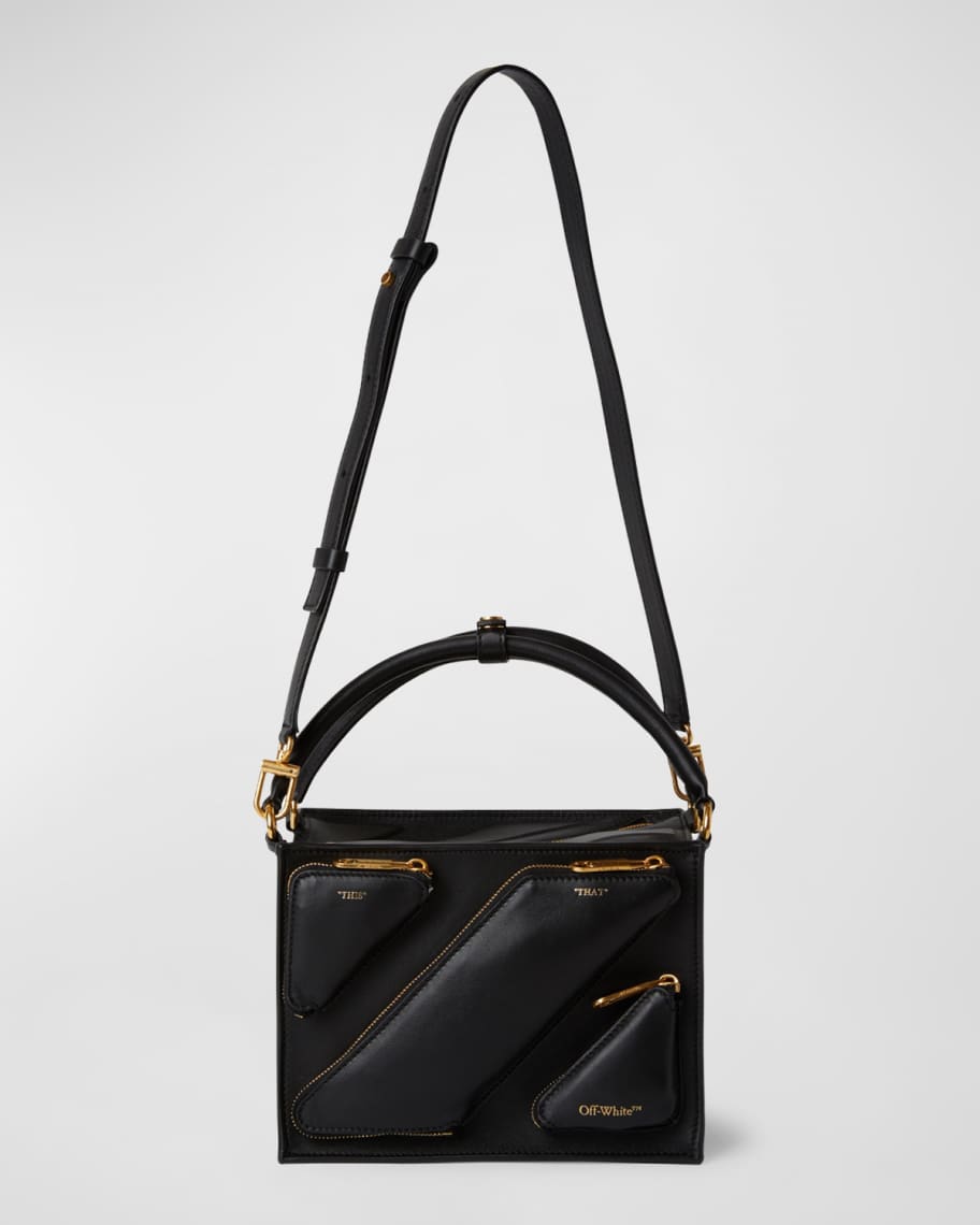 Off-White Beatbox Small Zip Leather Shoulder Bag | Neiman Marcus