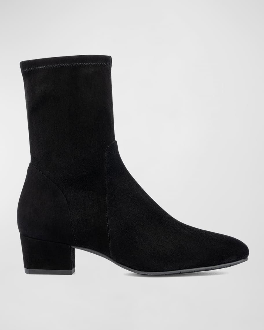 Aquatalia Stassi Stretch Suede Ankle Boots | Neiman Marcus