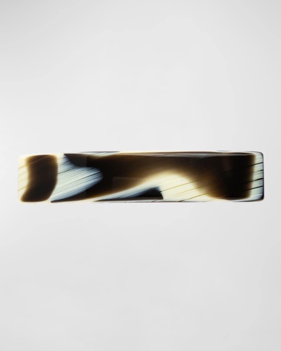 France Luxe Horn-Patterned Classic Rectangle Barrette | Neiman Marcus