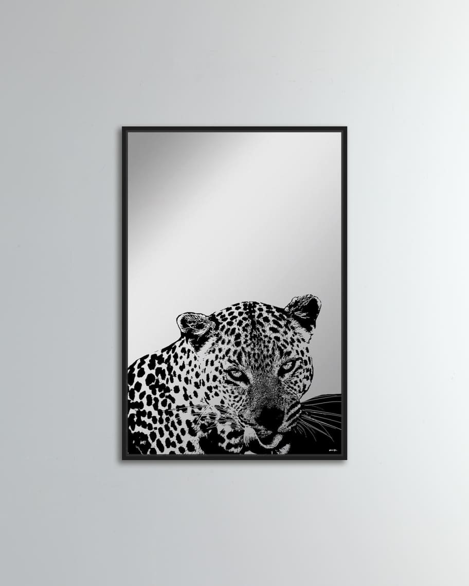 The Oliver Gal Artist Co. Leopard Stare Framed Mirror Print | Neiman Marcus
