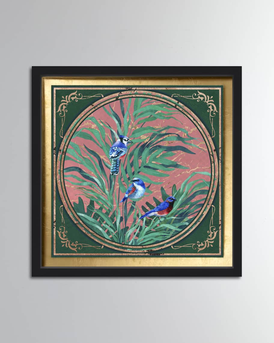 The Oliver Gal Artist Co. Emerald Blue Birds Print | Neiman Marcus