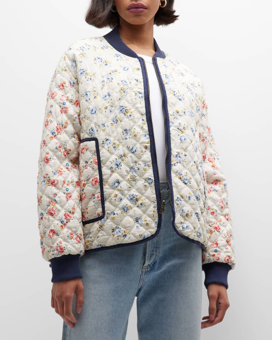 The Great The Reversible Quilted Bomber Jacket | Neiman Marcus
