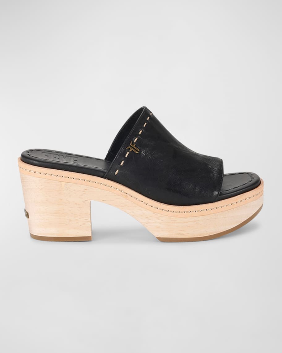 Frye Hazel Leather Mule Slides | Neiman Marcus